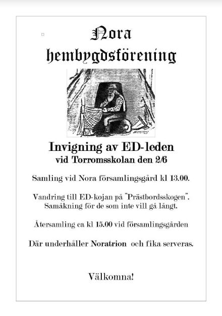 Invigning av Erik Danielsleden – NORABYGDEN